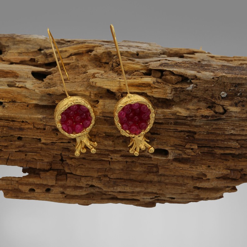 Pomegranate Earrings,turkish Jewllery for Special - Handmade With ...