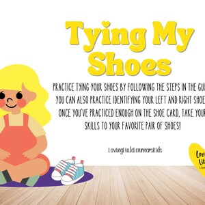 Tying My Shoes Activity Task Box Kit - Etsy