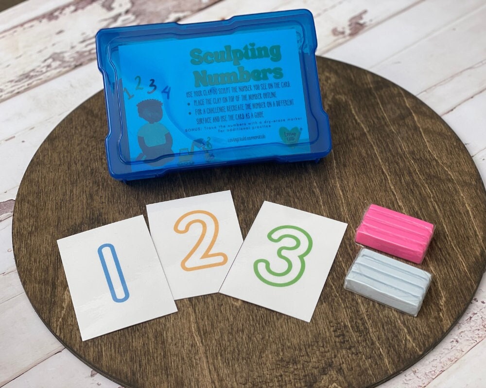 Sculpting Numbers Activity Task Box Kit - Etsy