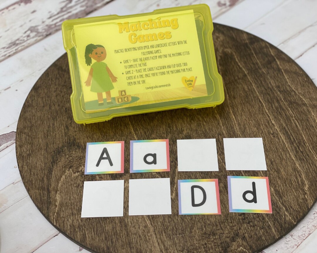 Alphabet Matching Games Activity Task Box Kit - Etsy
