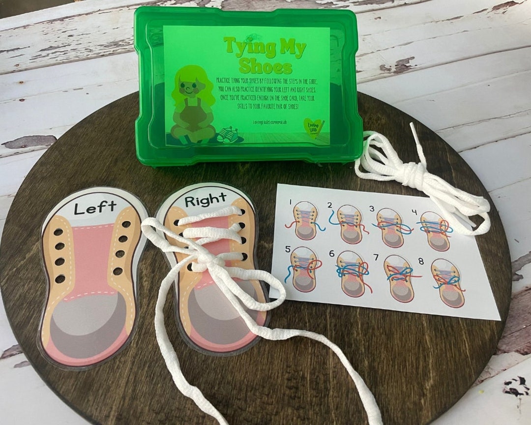 Tying My Shoes Activity Task Box Kit - Etsy