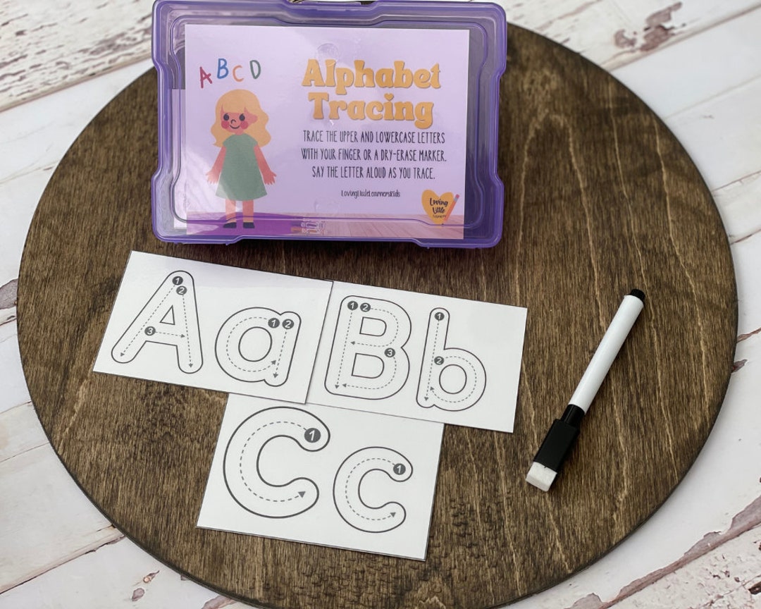 Alphabet Tracing Activity Task Box Kit, Alphabet/letter Recognition ...