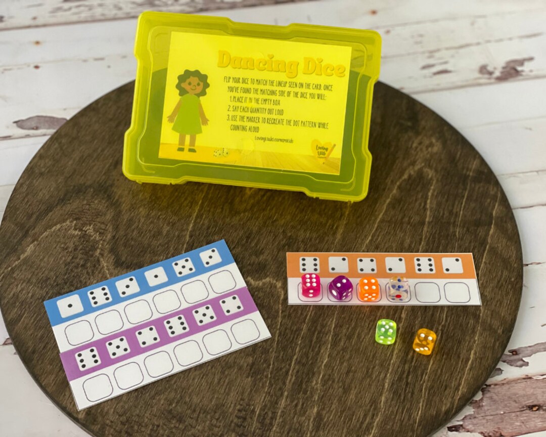 Dancing Dice Numbers Activity Task Box Kit, Preschool, Learning Kits ...