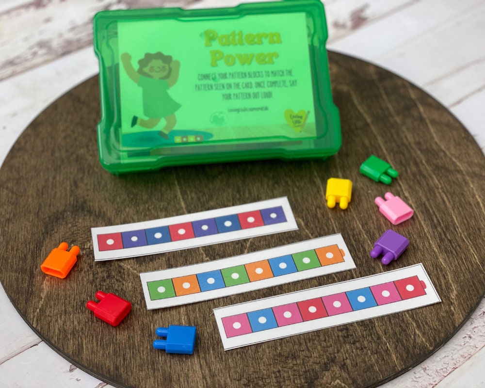 Pattern Power Activity Kit, Preschool Kindergarten Learning Game - Etsy