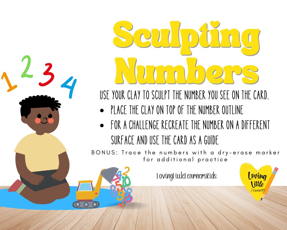 Sculpting Numbers Activity Task Box Kit - Etsy