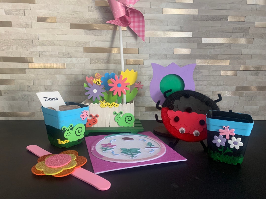 Spring Craft Kit for Kids, Spring Craft Kits, Craft Spring, Wood Flower ...