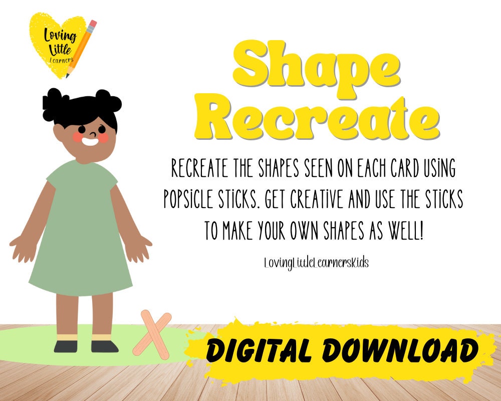 Digital Shape Recreate Activity Task Box Kit - Etsy