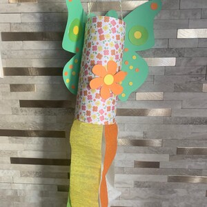 Spring Craft Windsock, Paper Plate Flower Garden Crafts, Flower Box ...