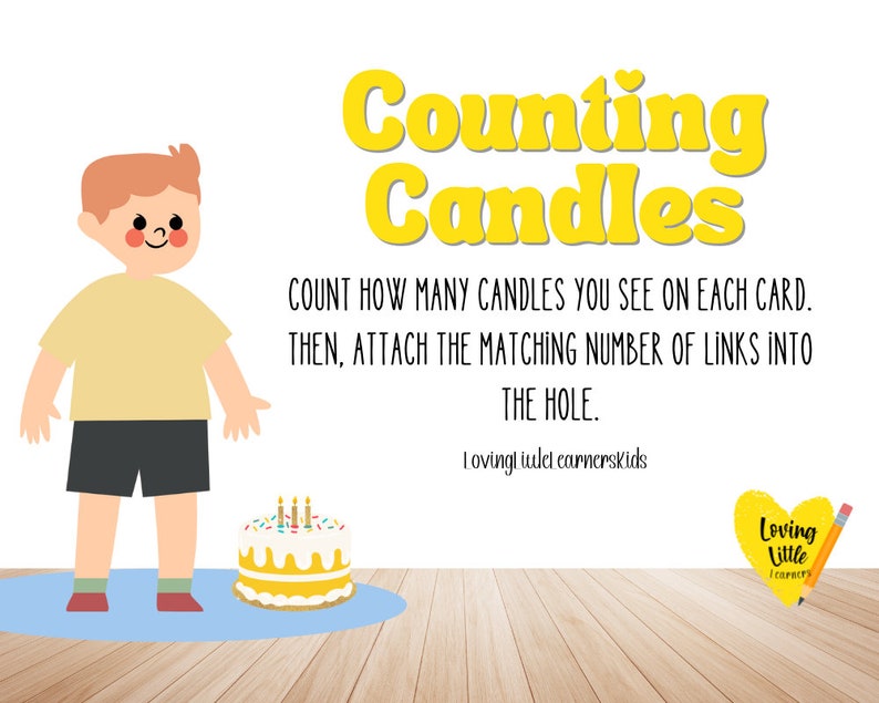 Counting Candles Activity Task Box Kit - Etsy