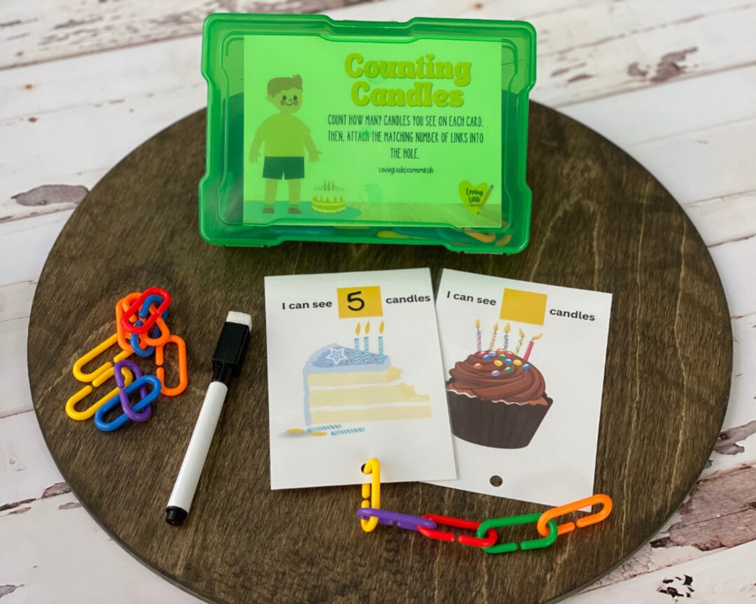 Counting Candles Activity Task Box Kit - Etsy Counting Candles Activity Task Box Kit - Etsy