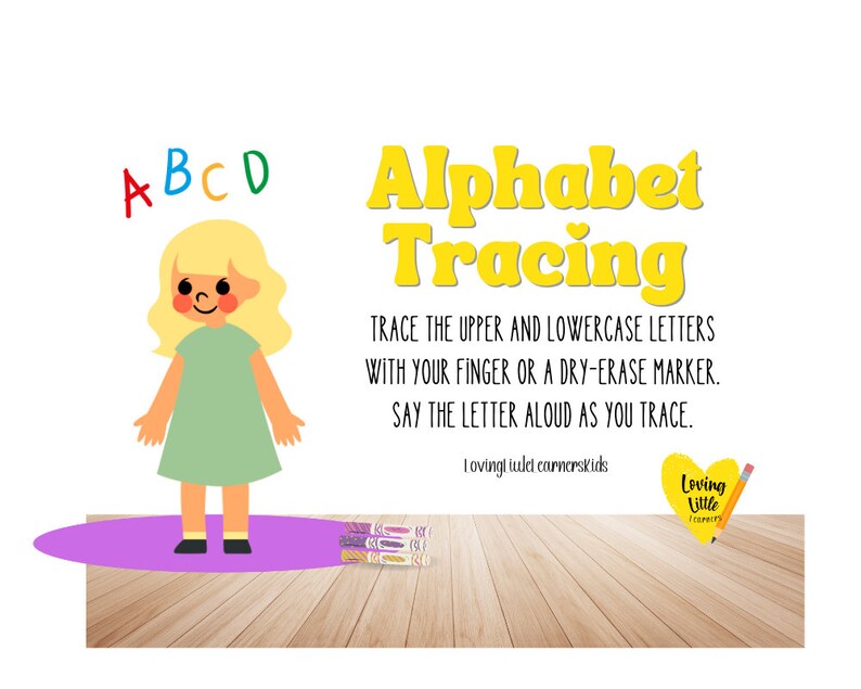 Alphabet Tracing Activity Kit, Penmanship Practice - Etsy
