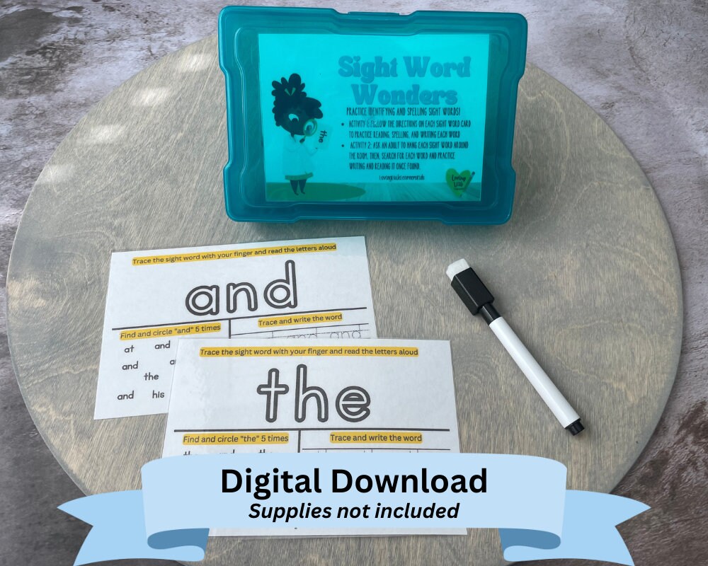 Digital Sight Word Wonders Activity Task - Etsy