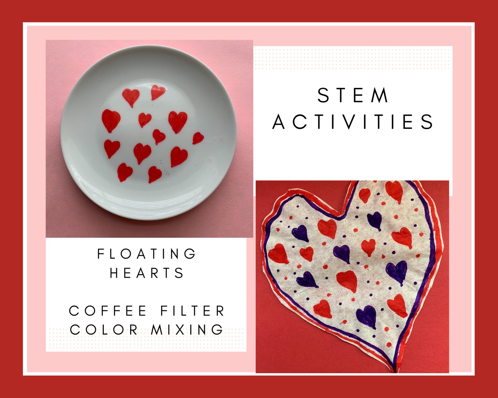 Valentine's Day Heart Craft, Valentine Paper Heart Crafts, Valentine ...