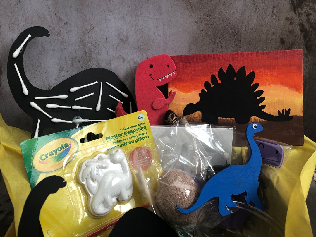 Dinosaur Kids Craft Kit, Activity Box, Birthday Gift, Kids Birthday ...