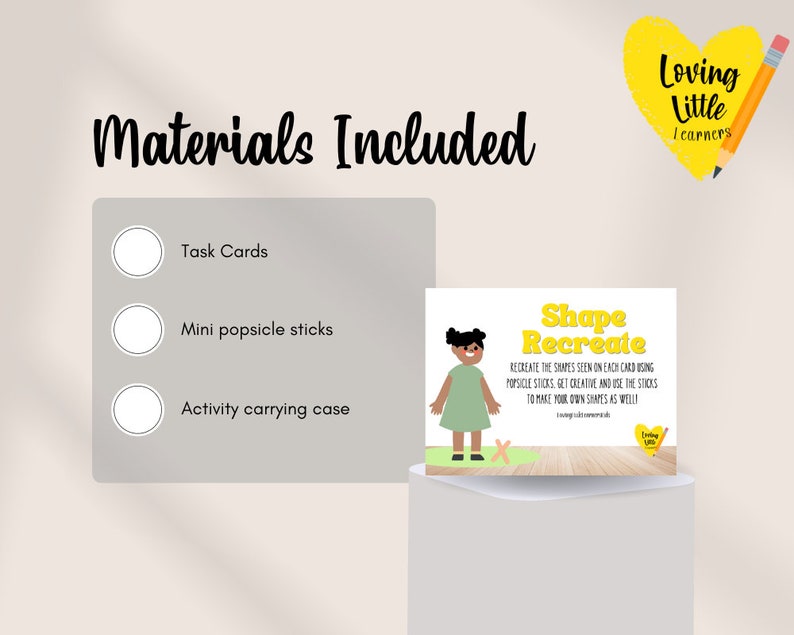 Shape Recreate Activity Task Box Kit - Etsy