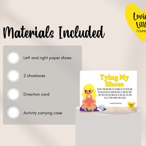 Tying My Shoes Activity Task Box Kit - Etsy