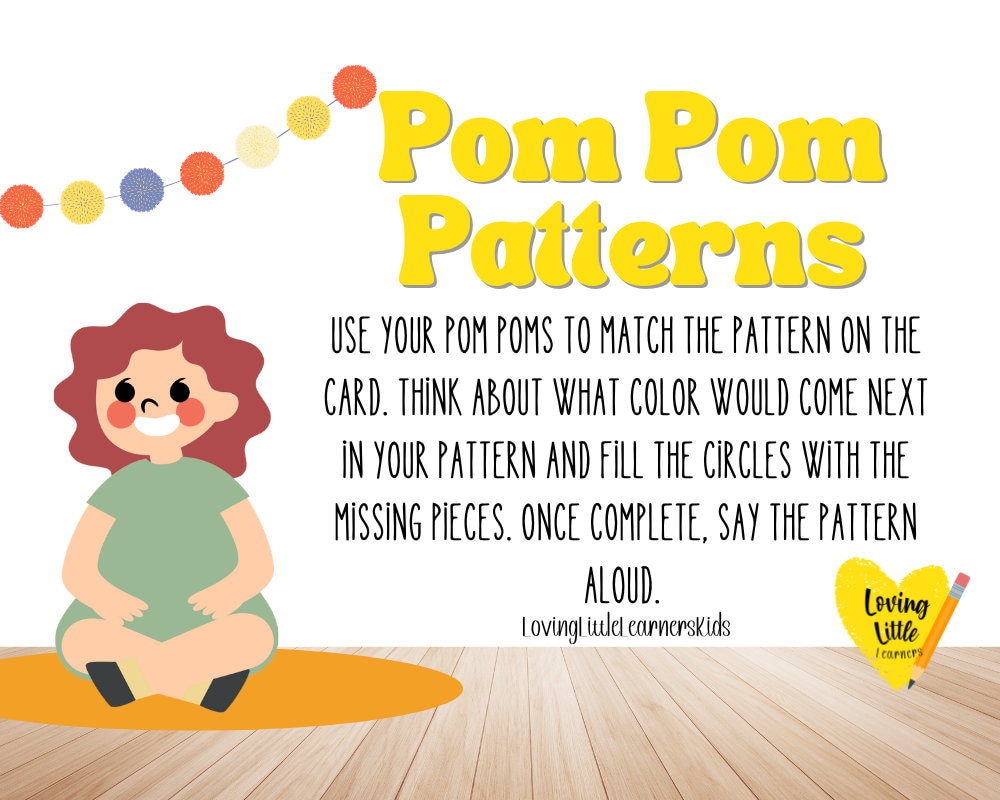 Pom Pom Patterns Activity Task Box Kit - Etsy