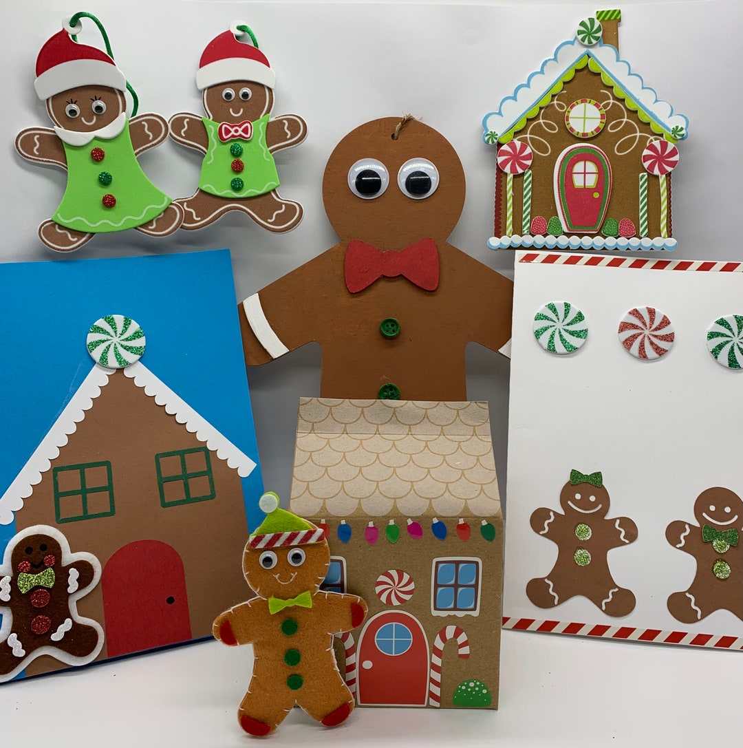 Gingerbread Craft Kits, Gingerbread Man, Christmas Cards, Kids Craft ...
