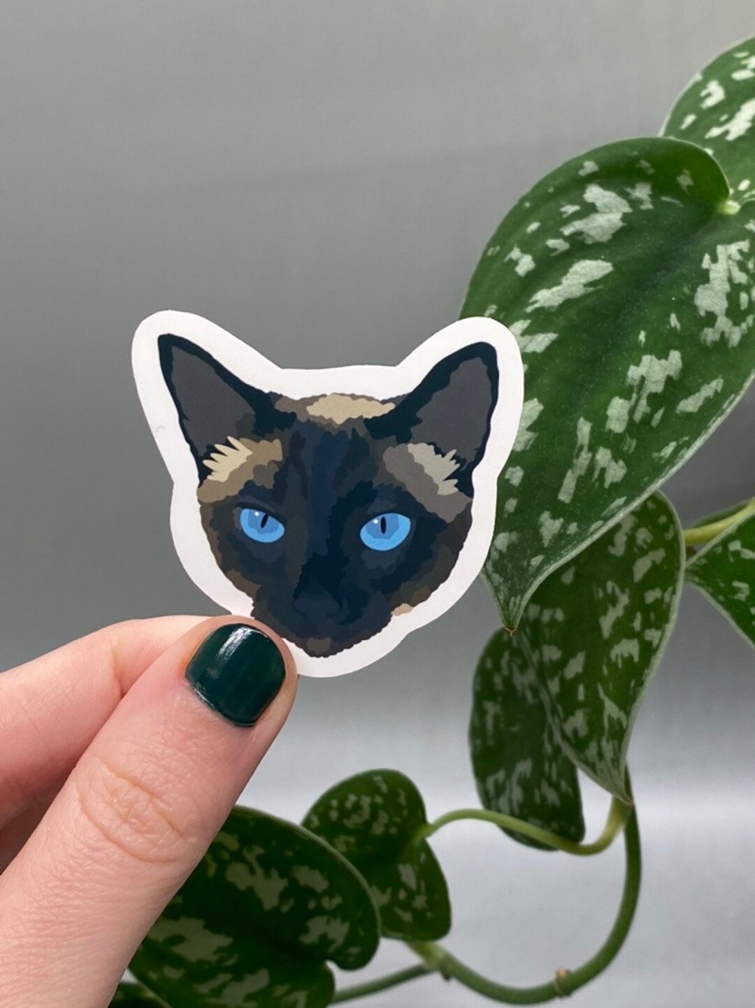Siamese Cat Sticker Seal Point Siamese Cat Mom Meow Pet Owner Journal ...