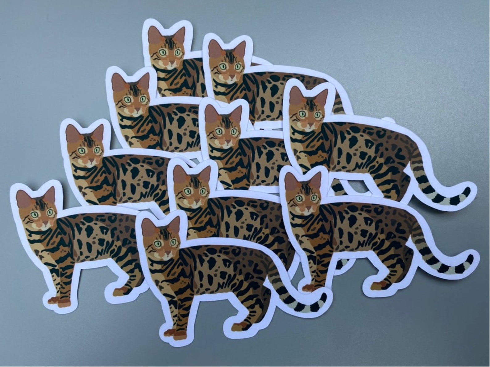 Matte Finish Cute Bengal Cat Breed Sticker Bullet - Etsy