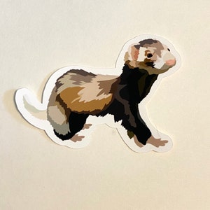Cute Matte Ferret Sticker Small Mammal Pocket Pet | Etsy