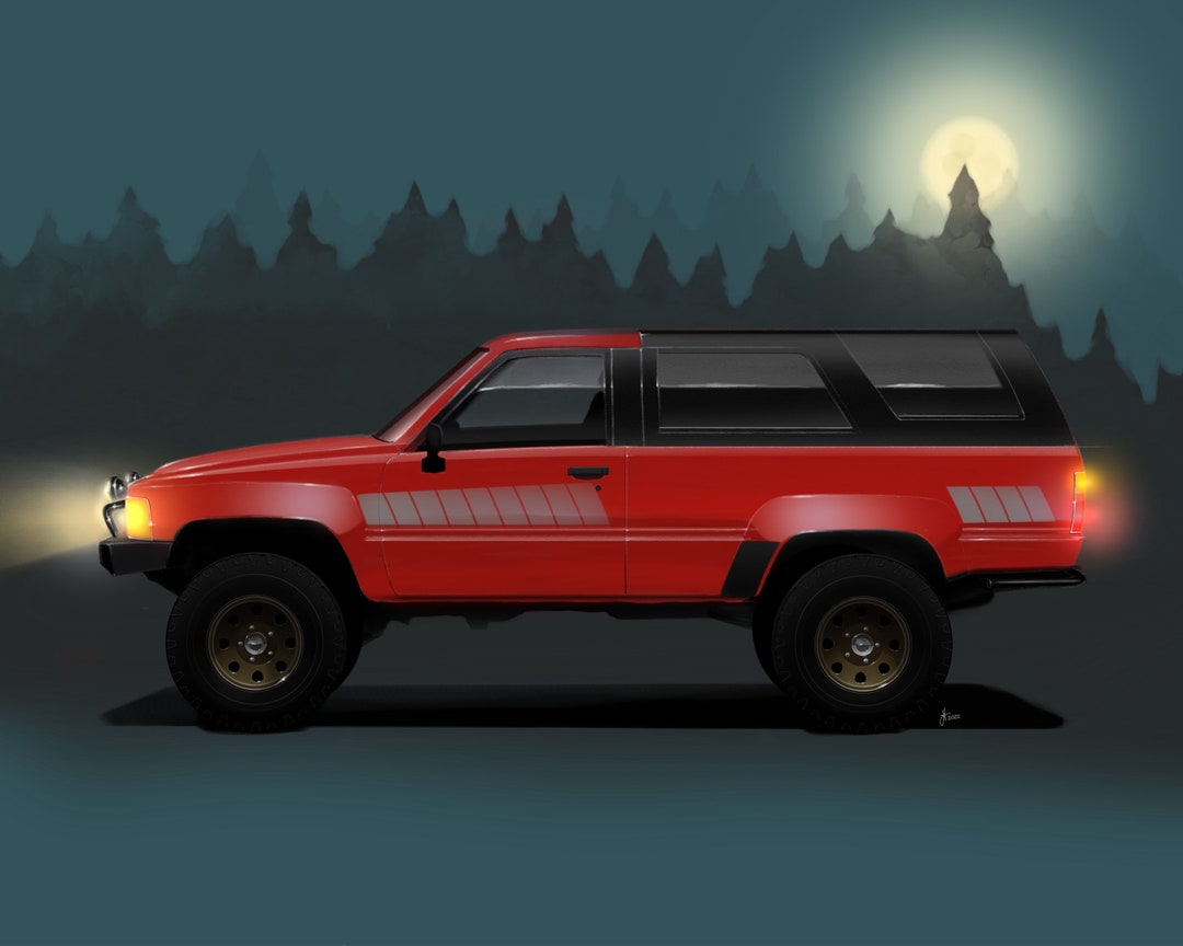 Toyota 4runner, 4 Runner 4x4, Printable Wall Art, Offroad Truck, Boys ...