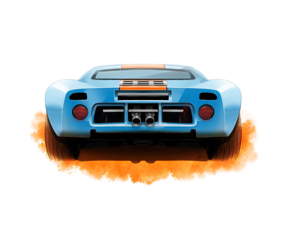 Ford GT40 Picture, Printable Wall Art, Digital Download, Classic Sports ...