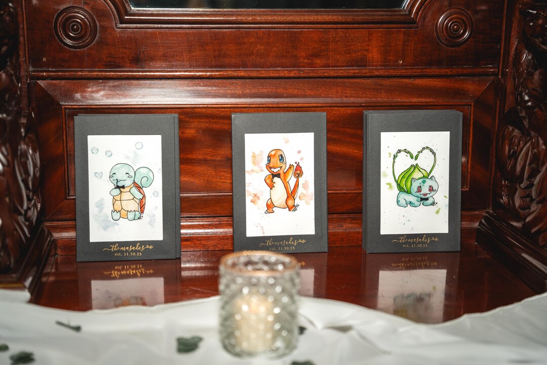BULK | "choose Your Starter" Pokémon Watercolor Art Print | Wedding ...