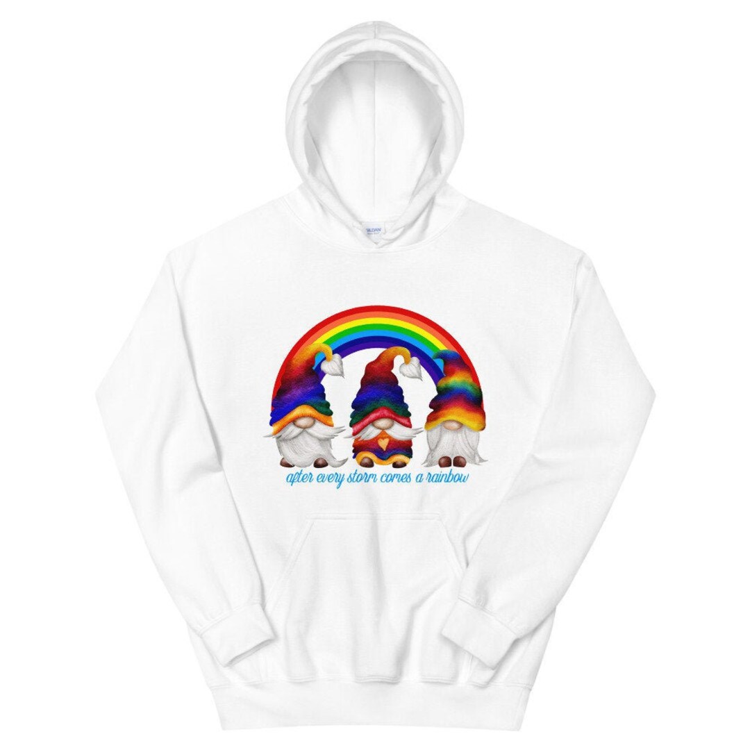 Rainbow, Gnomes, Hoodie, Positive Quote, Inspirational, Sweatshirt ...