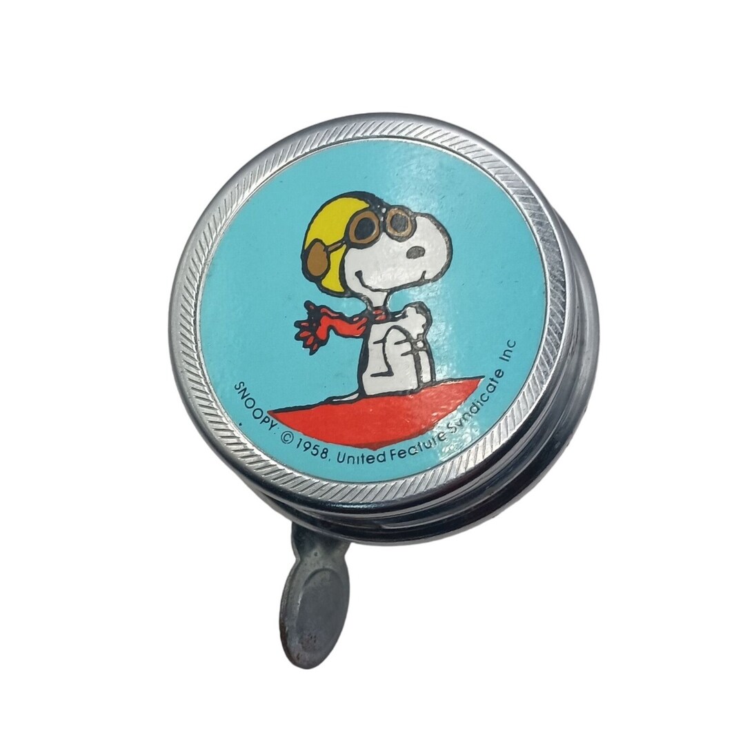 Vintage 1958 Peanuts Snoopy Bicycle Bell Ringer Flying Ace Works Great ...