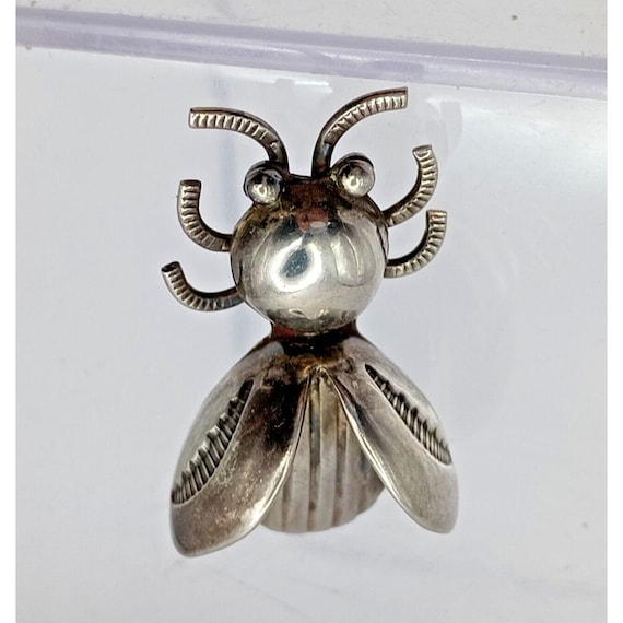 Vintage Navajo Sterling Silver Bumblebee Bee Pendant … - Gem