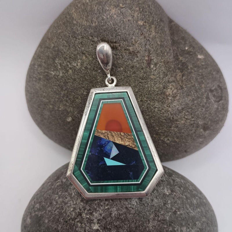 Intarsia Pendant - Etsy