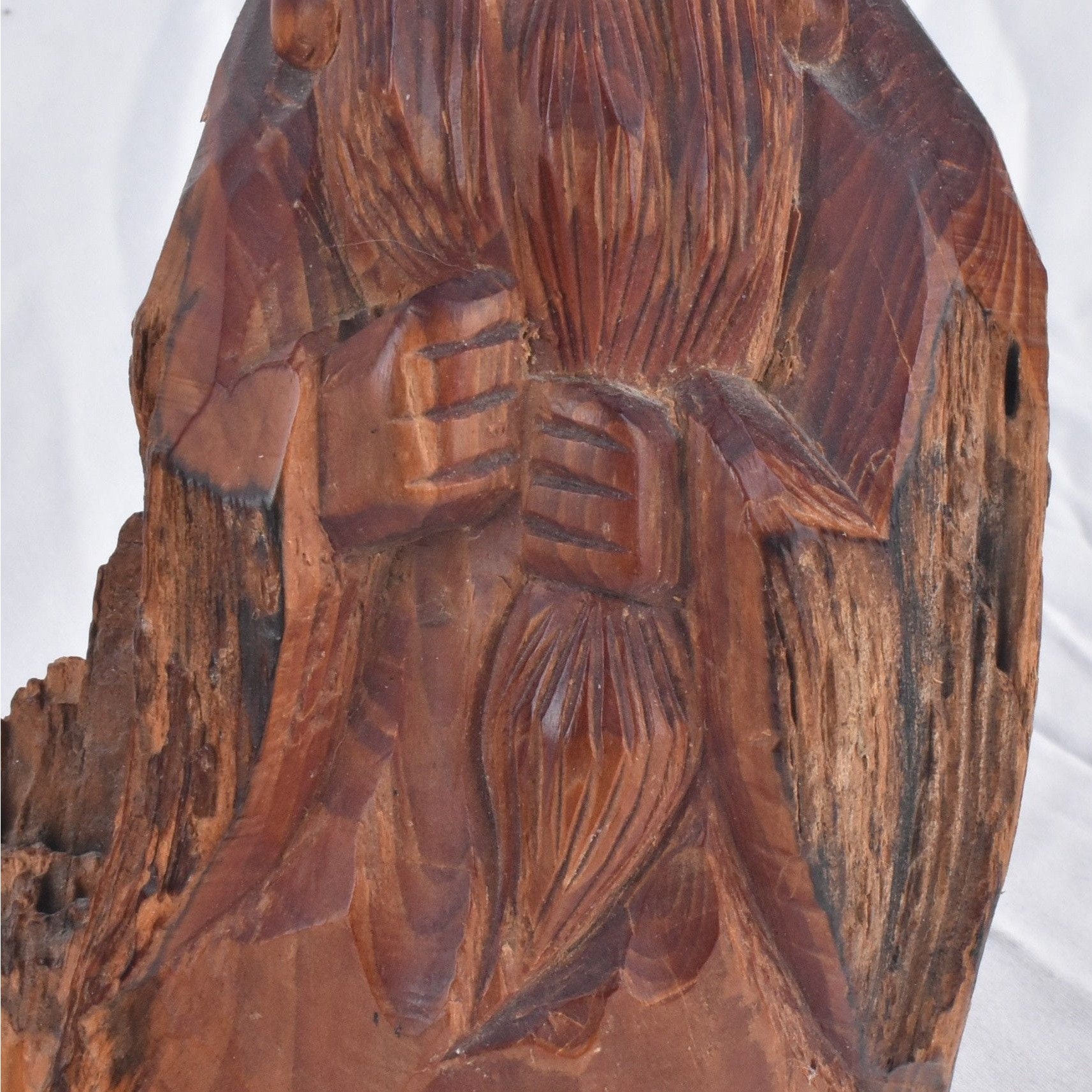 Hand Carved Chinese Japanese Asian God of Longevity Wood Figurine ...