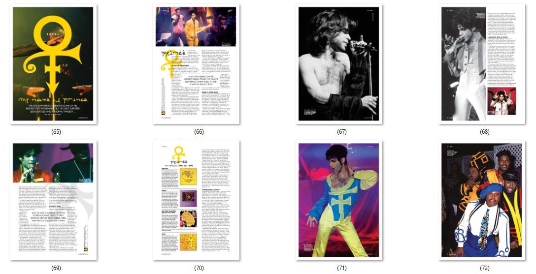 Part 1 Prince Magazine Cover American Singer Famous - Etsy