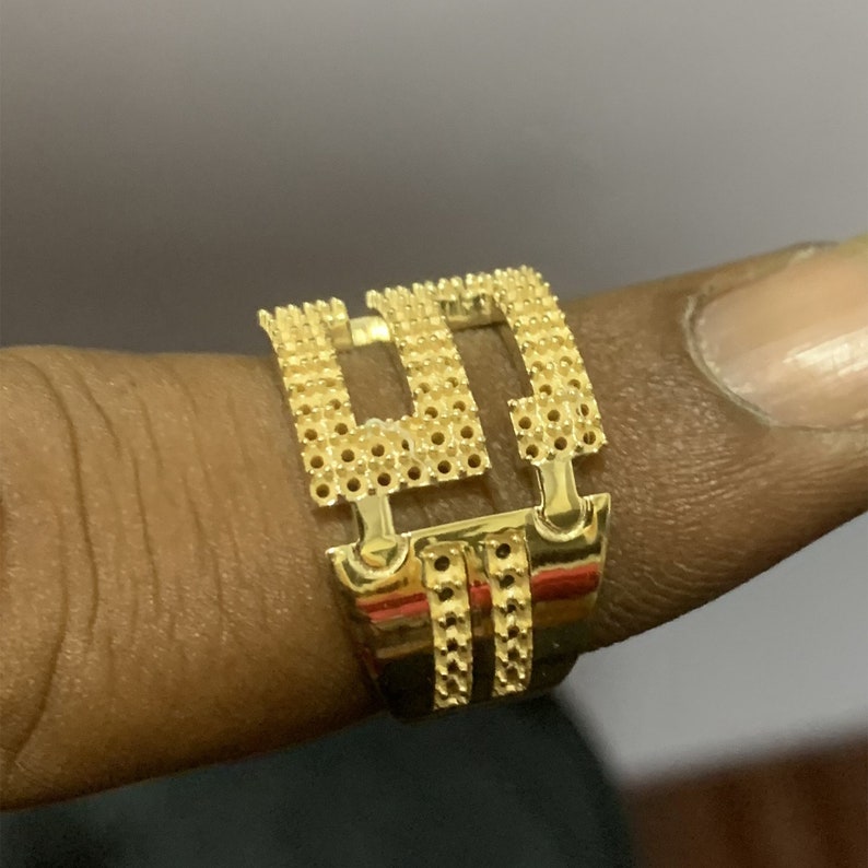 Men's Ice Out Ring Solid Gold Iced Out Ring, Moissanite Mens Ring ...