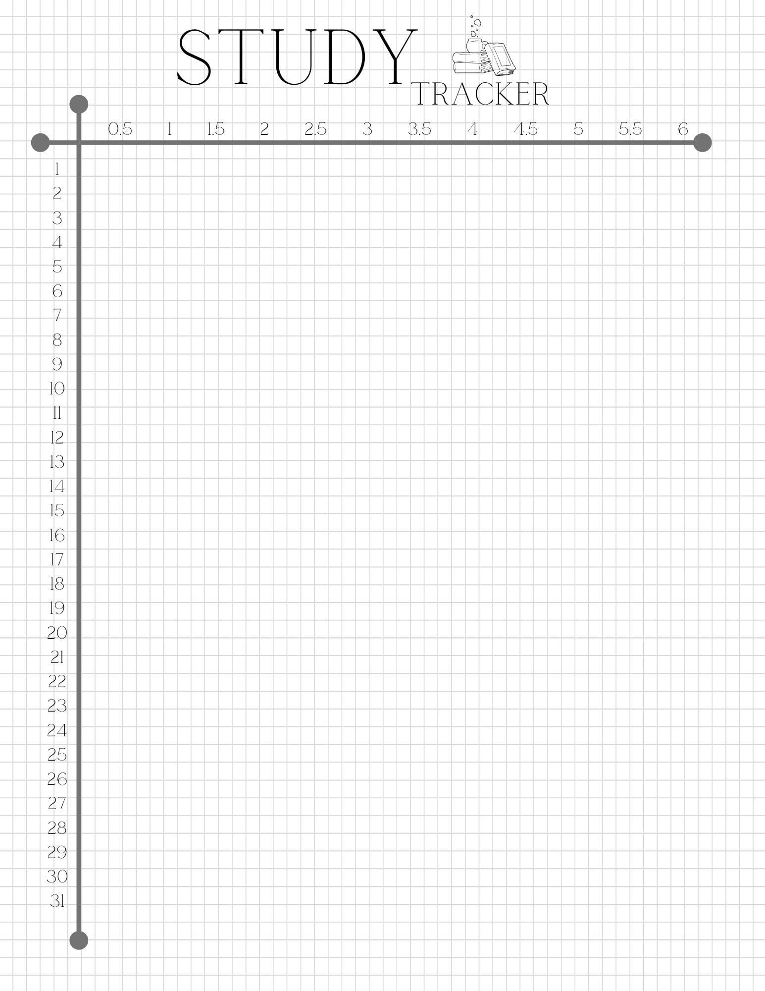 Monthly Study Tracker Printable - Etsy