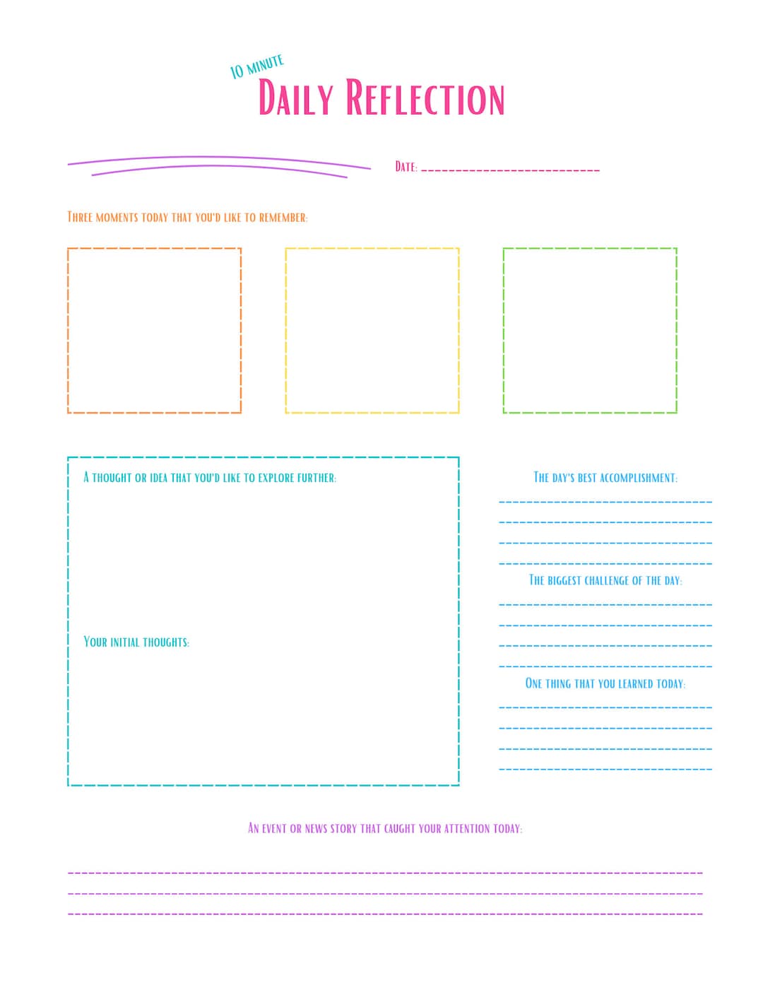 Daily Reflection Digital Printable. - Etsy