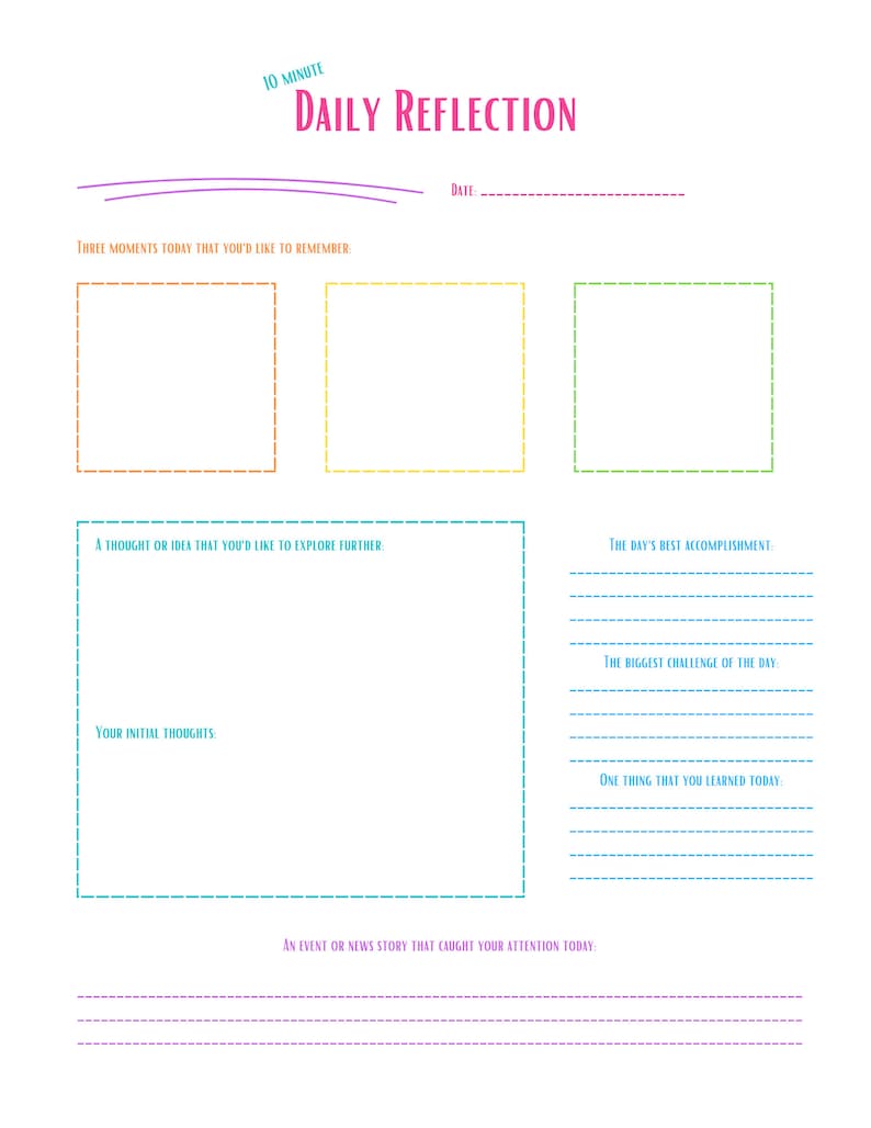 Daily Reflection Digital Printable. - Etsy