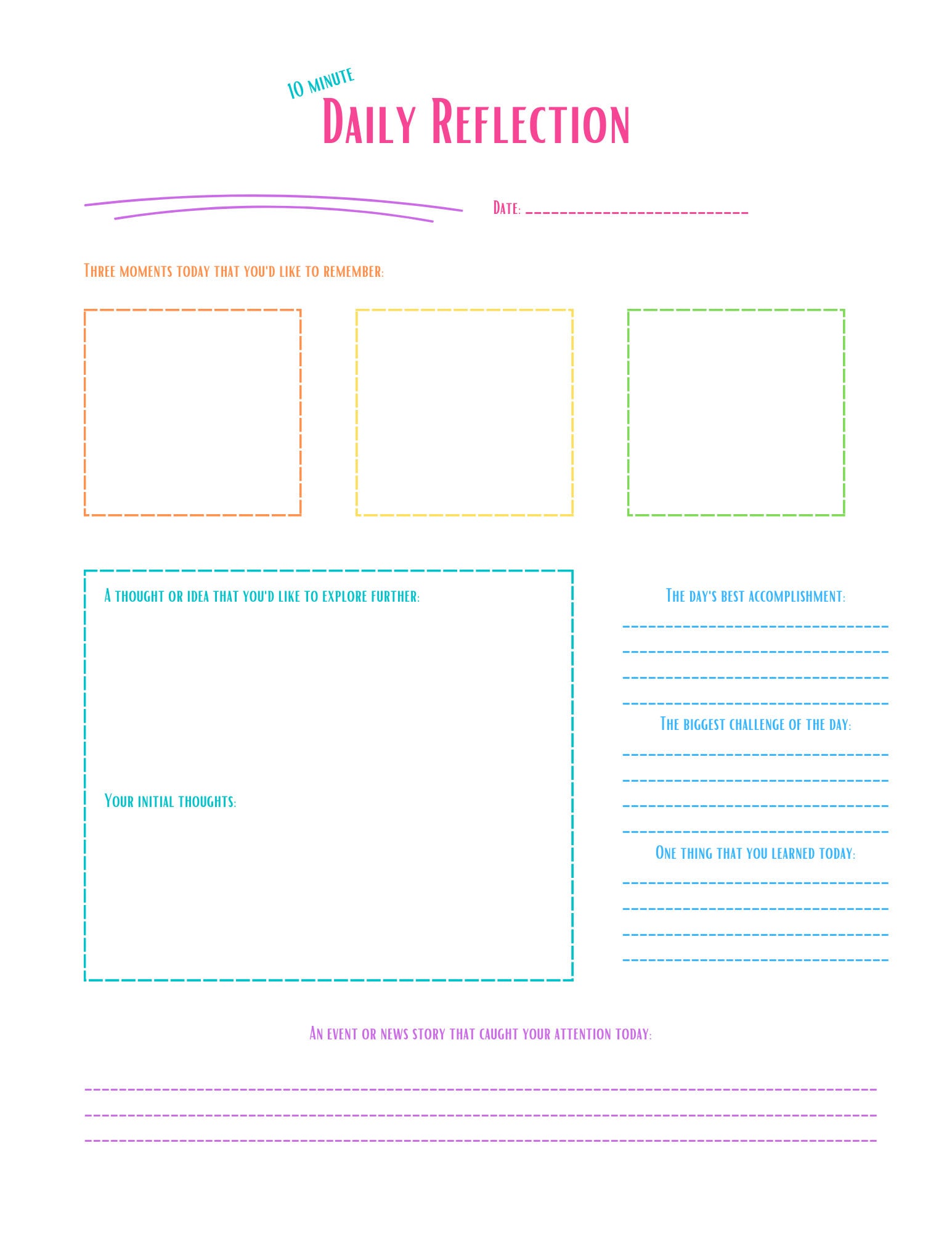 Daily Reflection Digital Printable. - Etsy