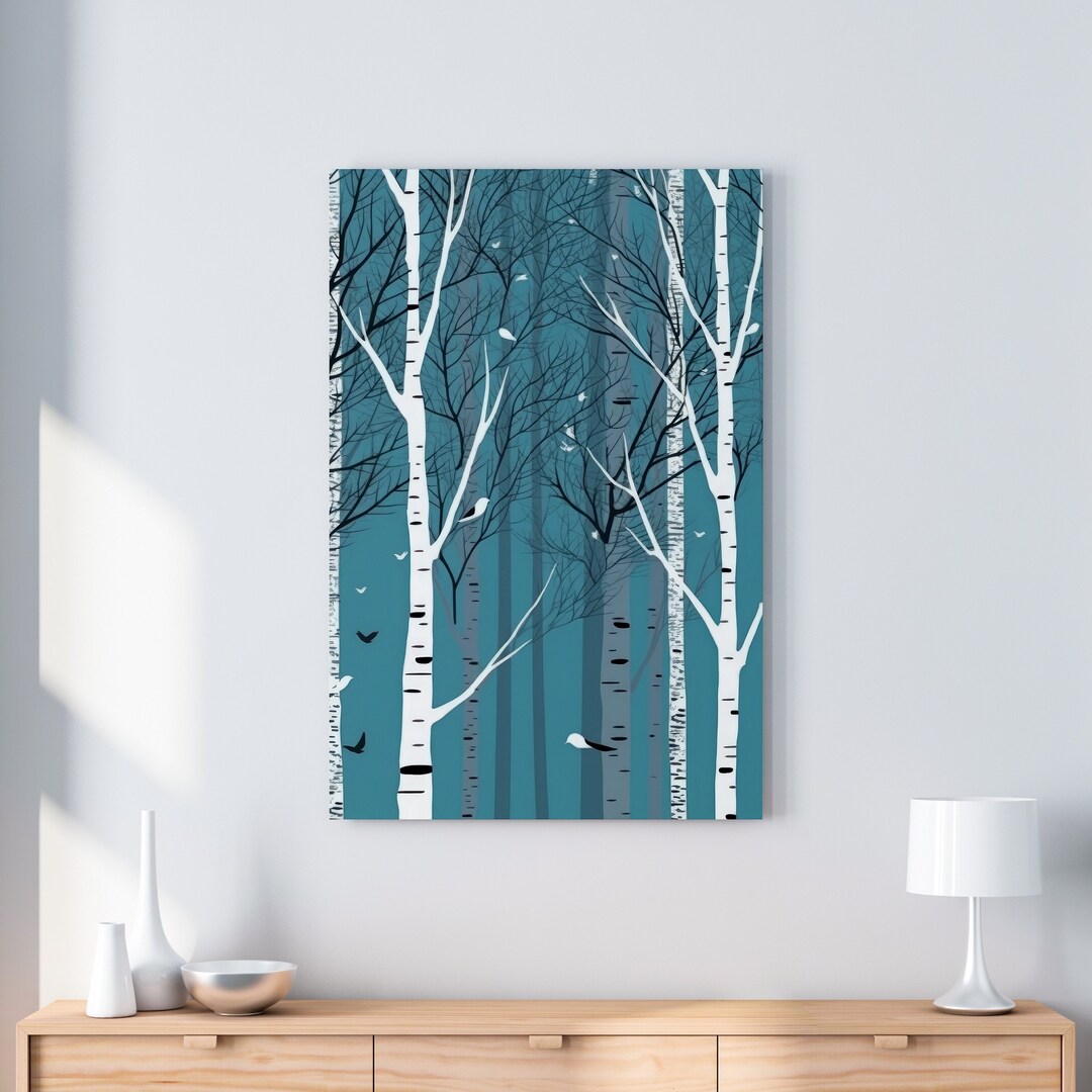 Enchanted Forest and Birds Downloadable Storybook Poster Fairy Tale Art ...