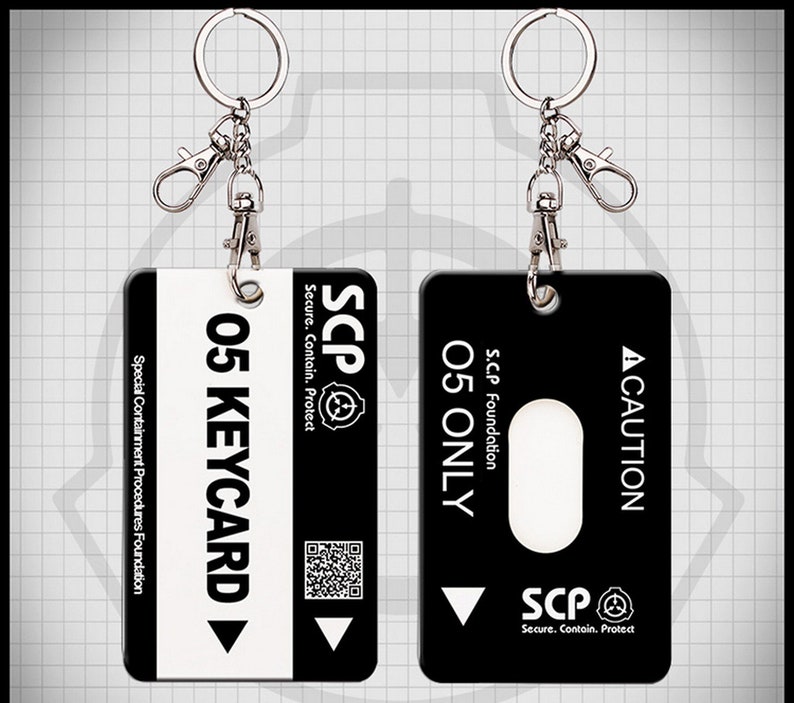 SCP Foundation Card Cover SCP Foundation Keychain - Etsy