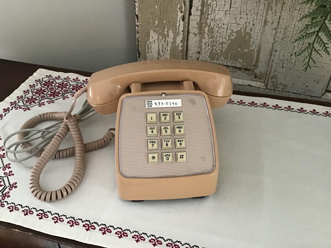 Vintage GTE Automatic Electric Push Button Desk Phone - Etsy