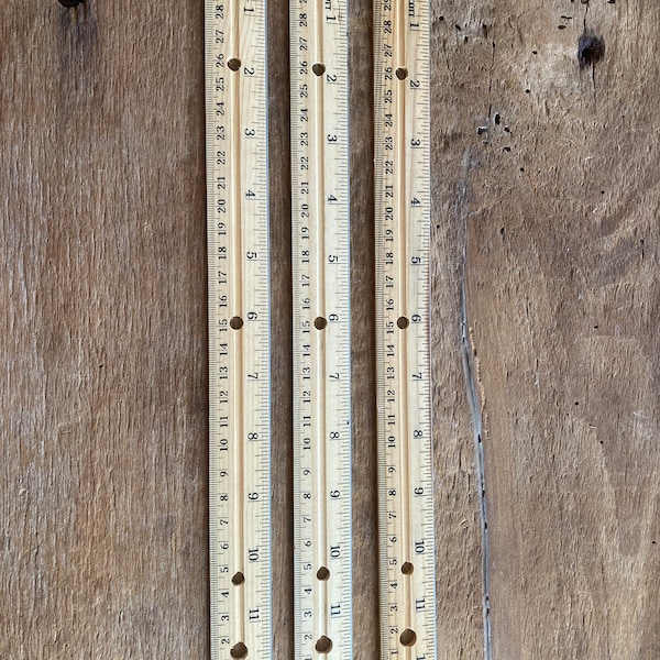 Vintage Wooden Ruler - Etsy