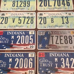 Indiana License Plates - Etsy