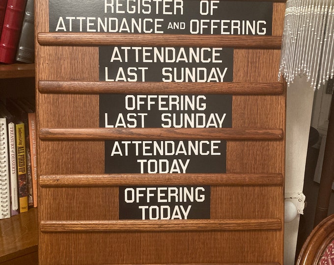Register of Attendance and Offering Wooden Board - Etsy
