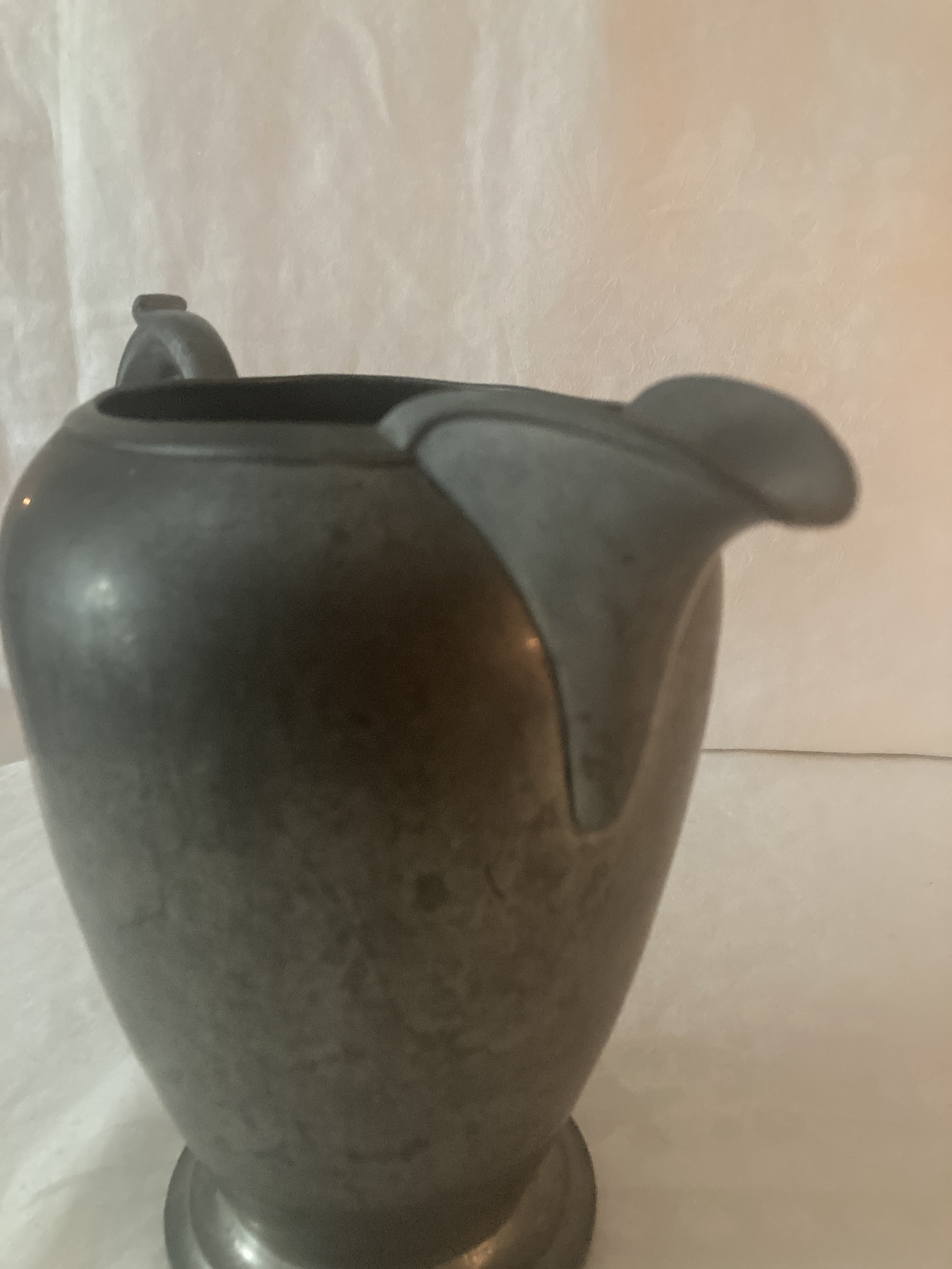 Vintage Crescent Pewter Water Pitcher - Etsy