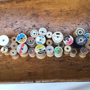 Vintage and Antique Wooden Thread Spools - Etsy