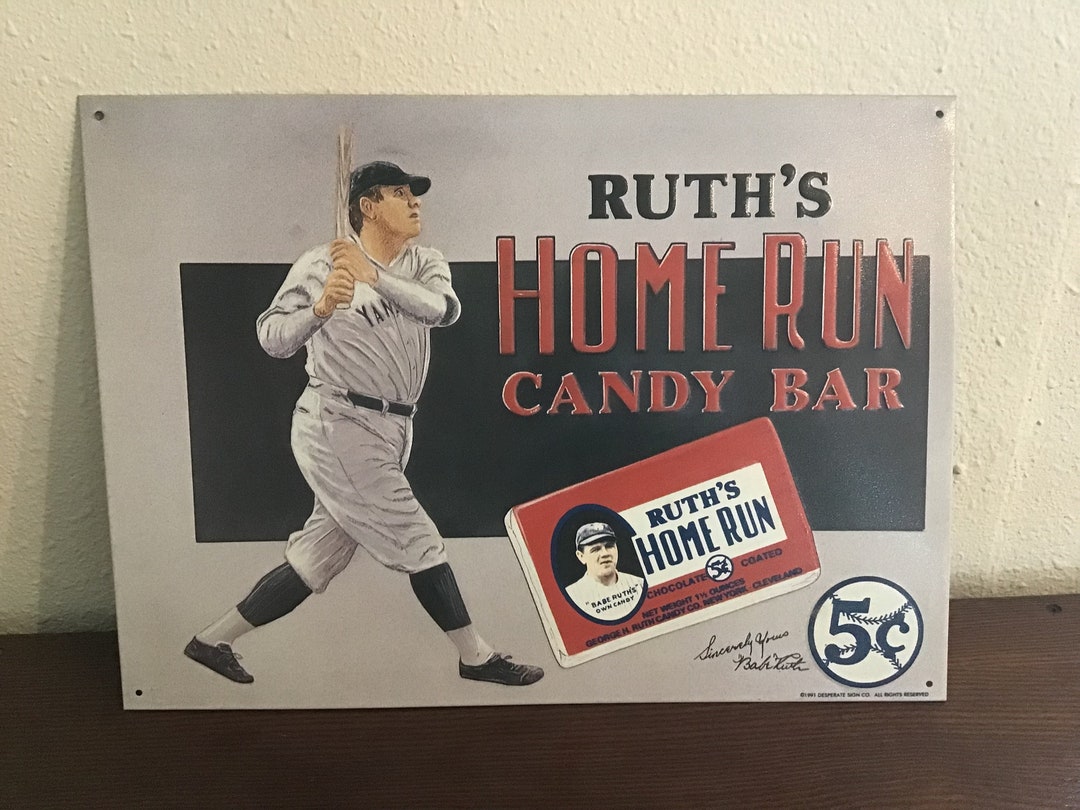 Ruths Home Run Candy Bar Metal Sign 1991 - Etsy
