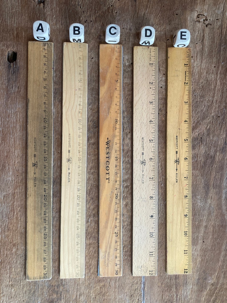 Westcott 12 Wooden Ruler Antique 2 Sided - Etsy