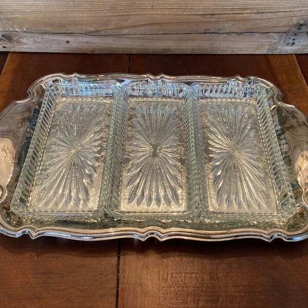 Glass Relish Tray - Etsy
